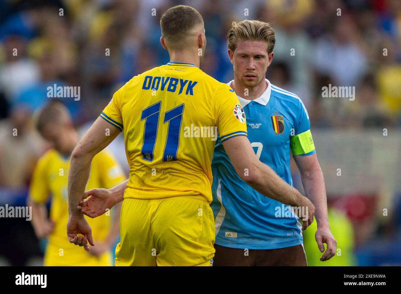 Stuttgart, Germany. 26th June, 2024. Artem Dovbyk of Ukraine and Kevin ...