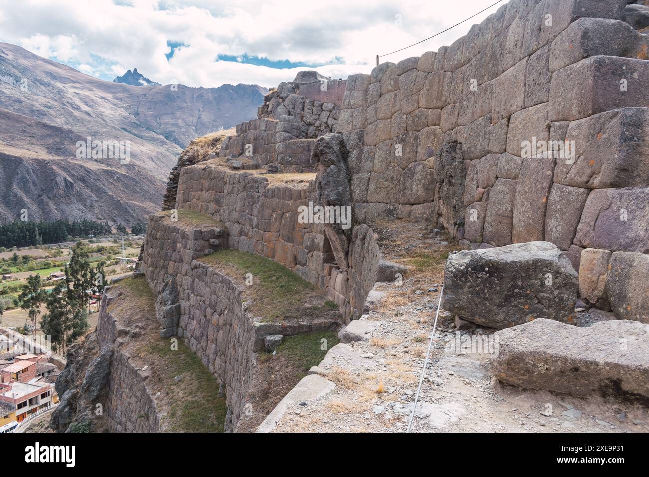 inca ruins in the sacred valley carved in granite windows bumps and ...