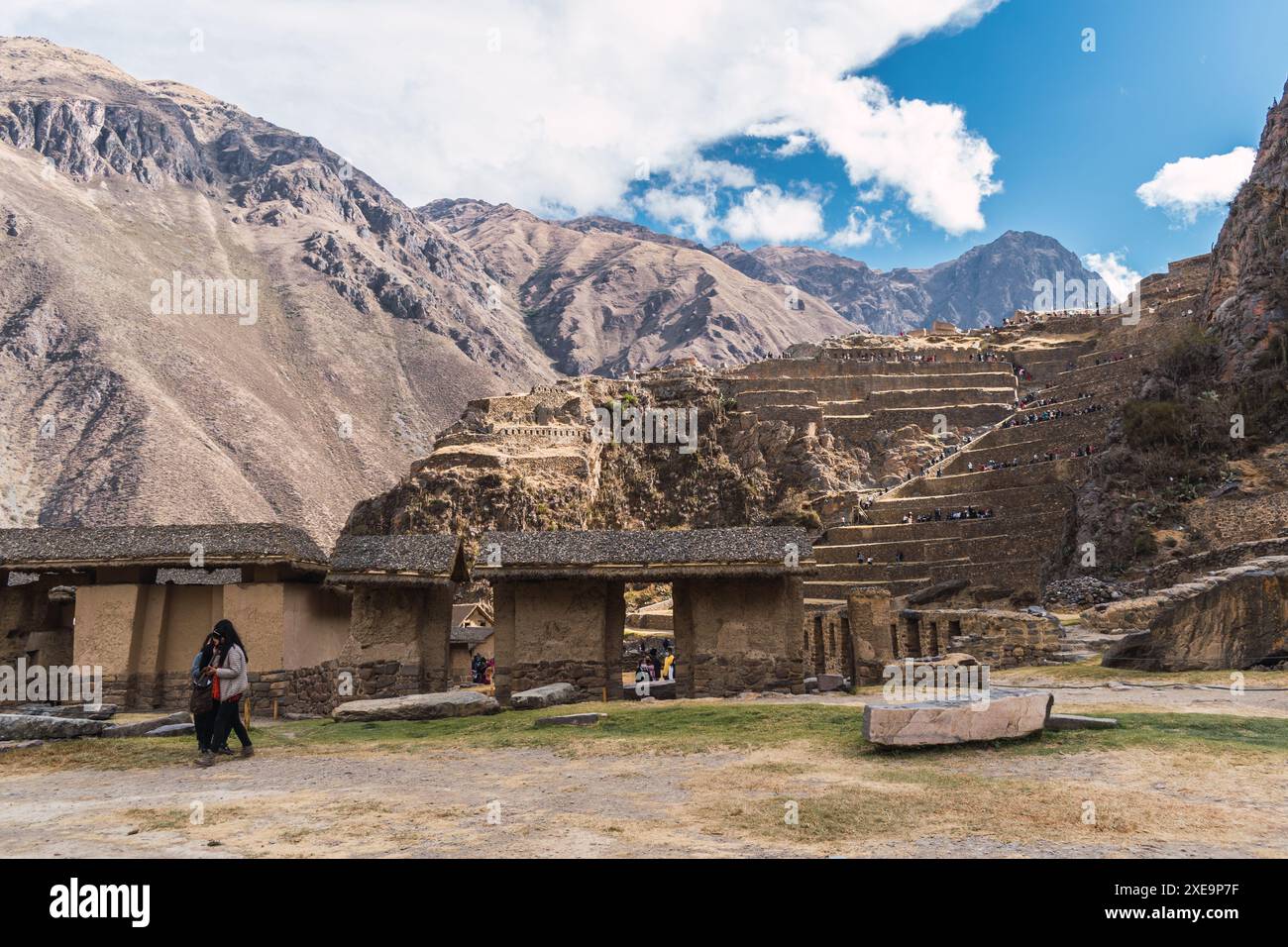 inca ruins in the sacred valley carved in granite windows bumps and ...