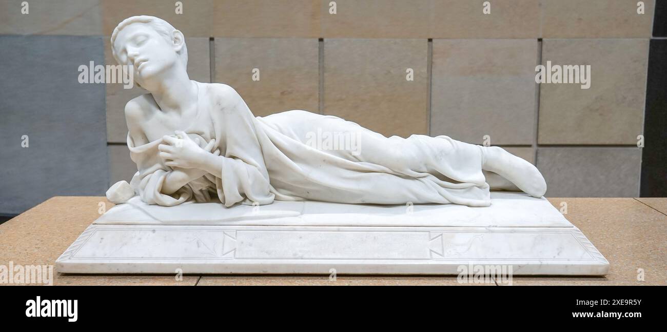 Statue, human figure bust from the Dorsay museum in the city of Paris ...