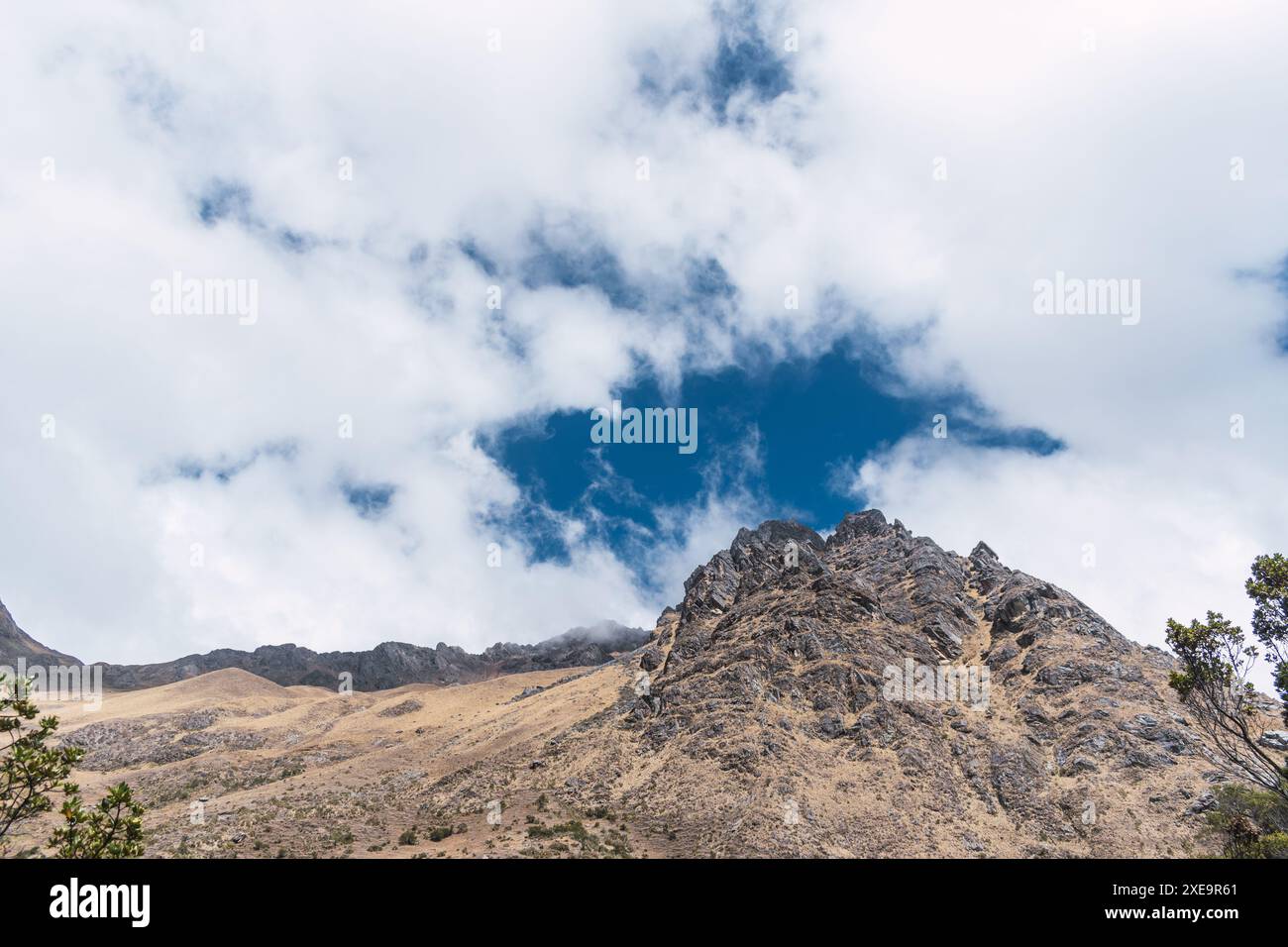 humantay lagoon in the andes mountain range of peru cusco surrounded by ...