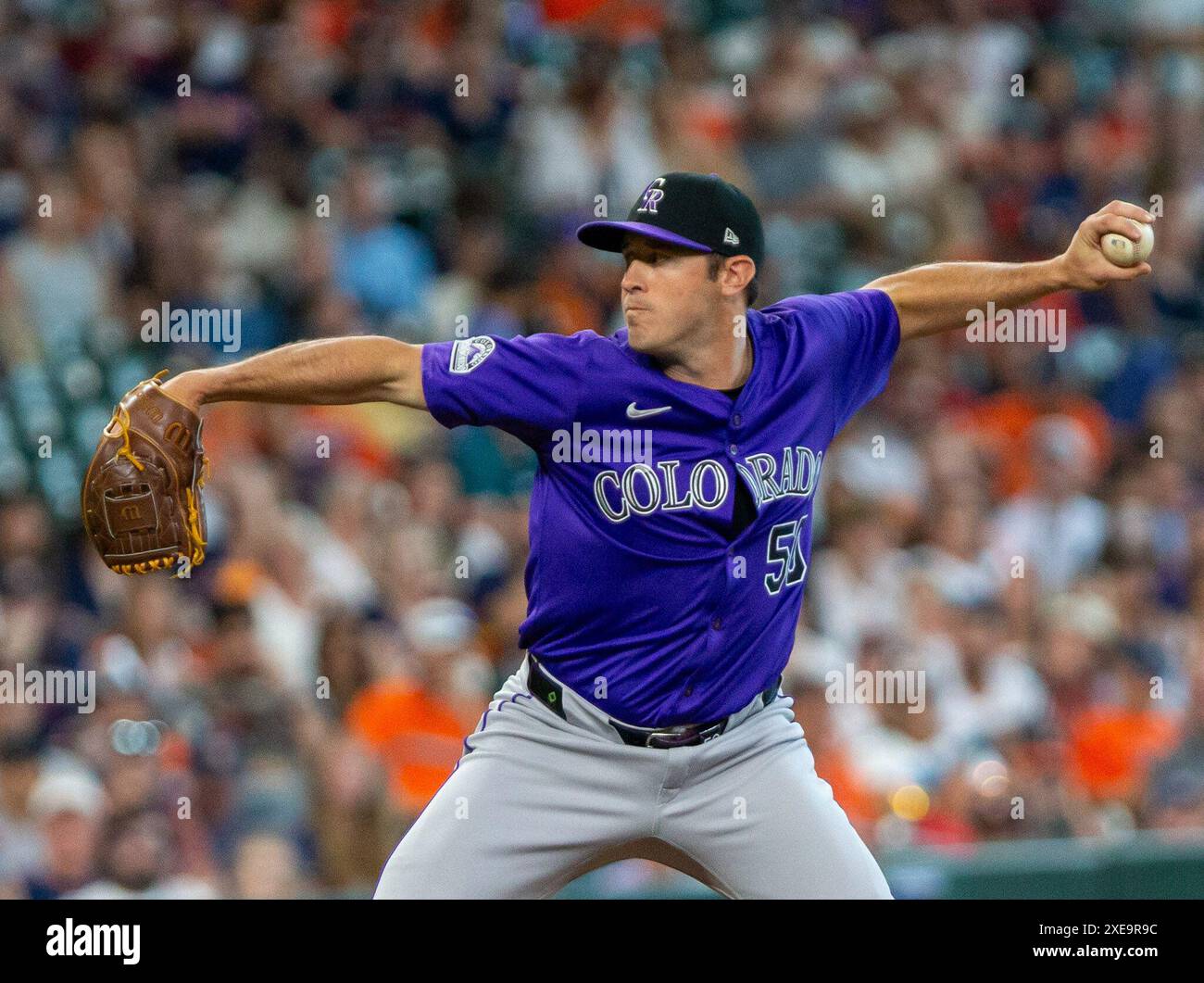 Houston, Texas, USA. 26th June, 2024. Rockies pitcher TY BLACK (50 ...