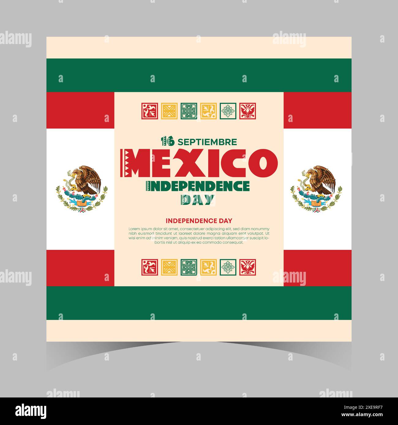 Mexico parade flag Stock Vector Images - Alamy