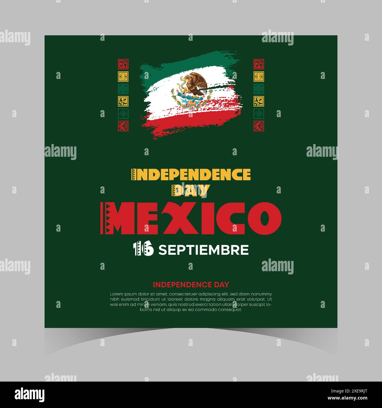 September 16 Mexico Independence Day Web Banner and Background. Mexican ...