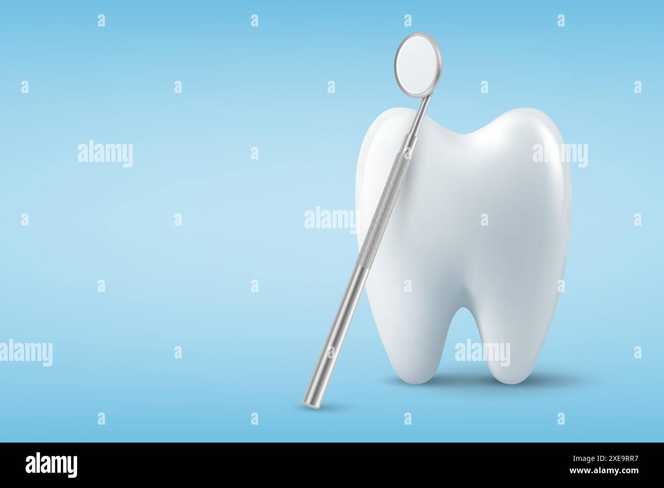 Dental Inspection Banner, Poster. Vector 3d Realistic Dentist Mirror ...