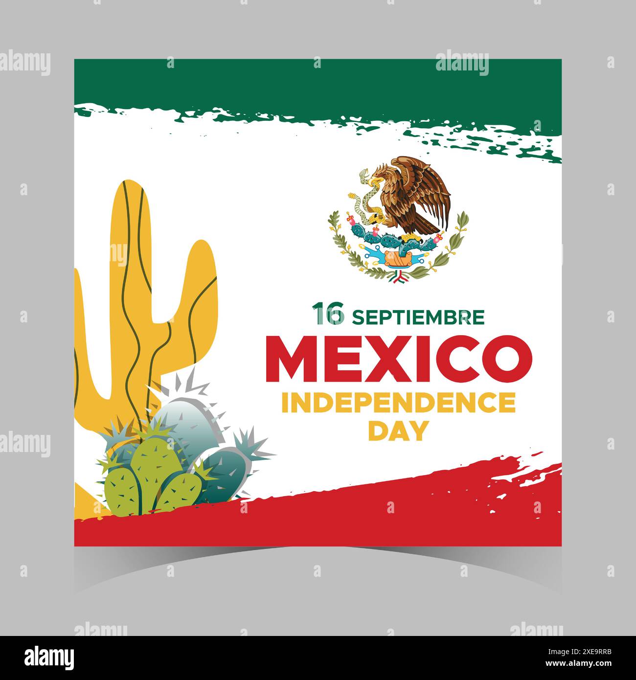Mexico parade flag Stock Vector Images - Alamy