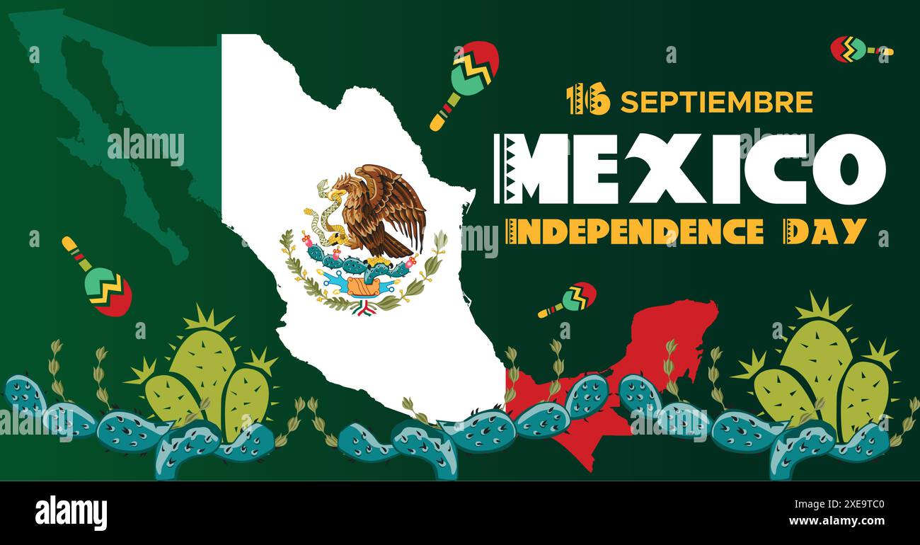 Mexico parade flag Stock Vector Images - Alamy