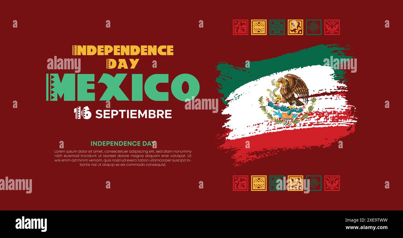 Mexico parade flag Stock Vector Images - Alamy