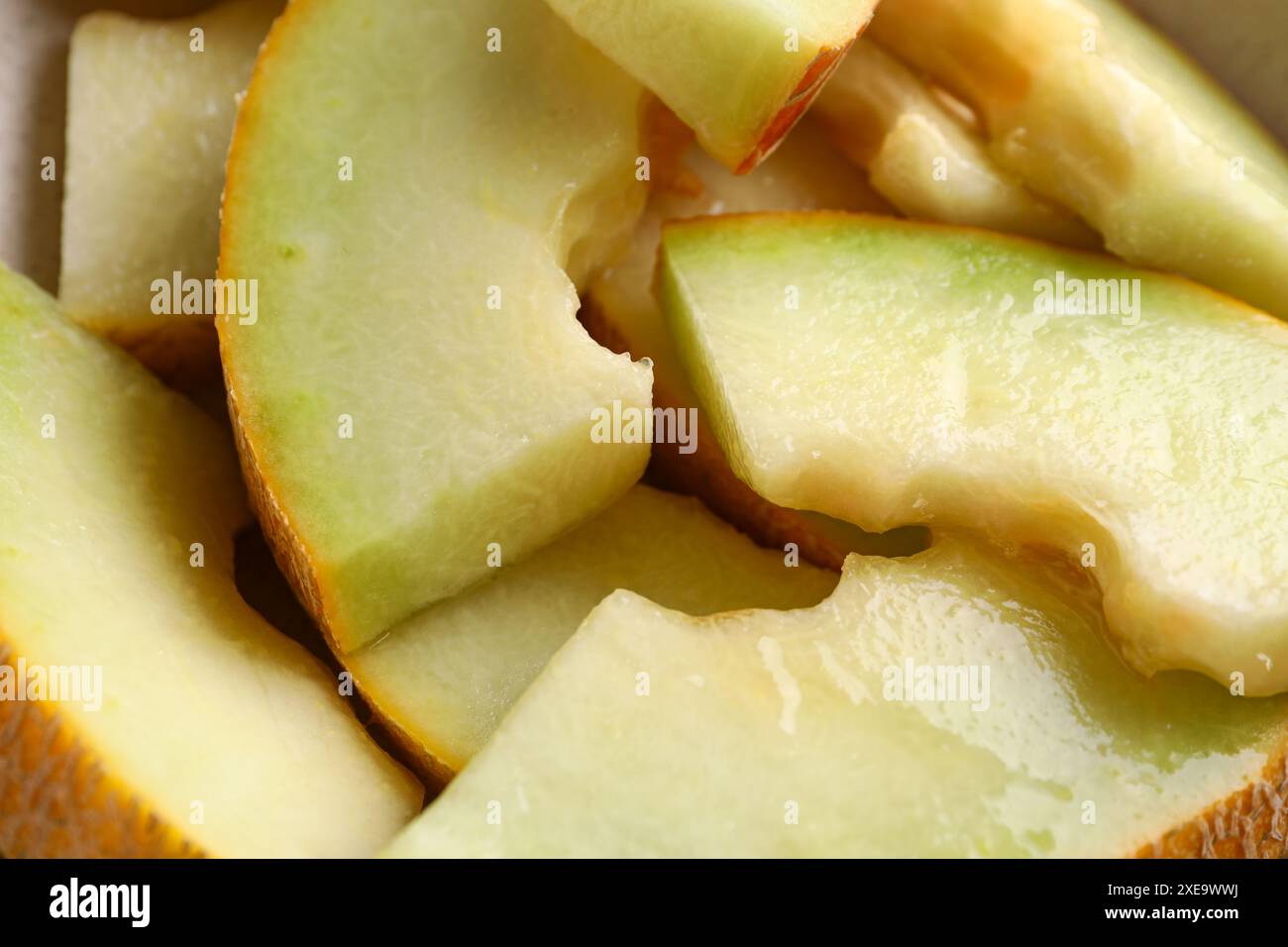 Texture of sweet cut melons as background Stock Photo - Alamy
