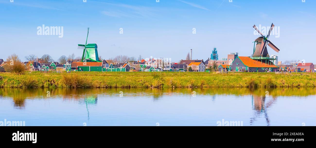 Village windmills zaanse schans hi-res stock photography and images - Alamy