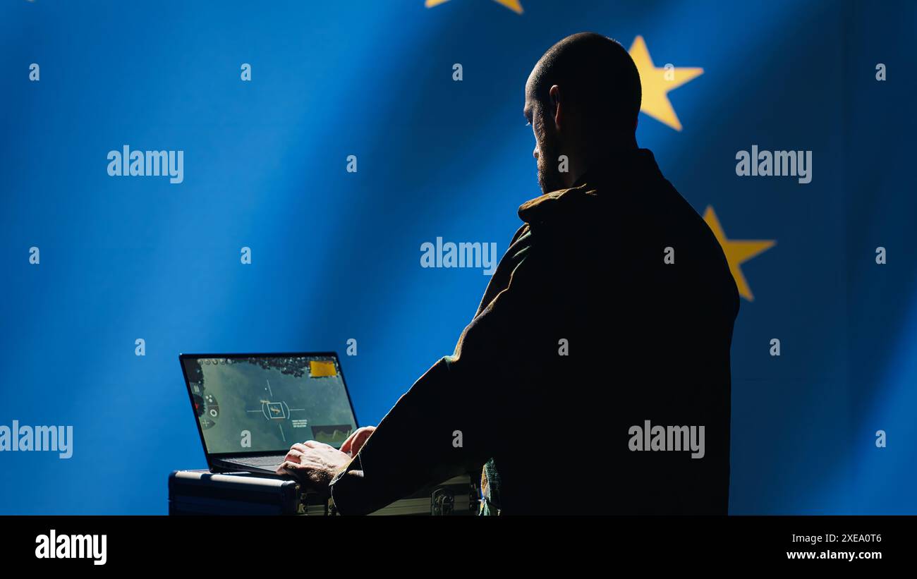 Eu Air Defense Operator Arrives In Control Room Uses Radar Detecting