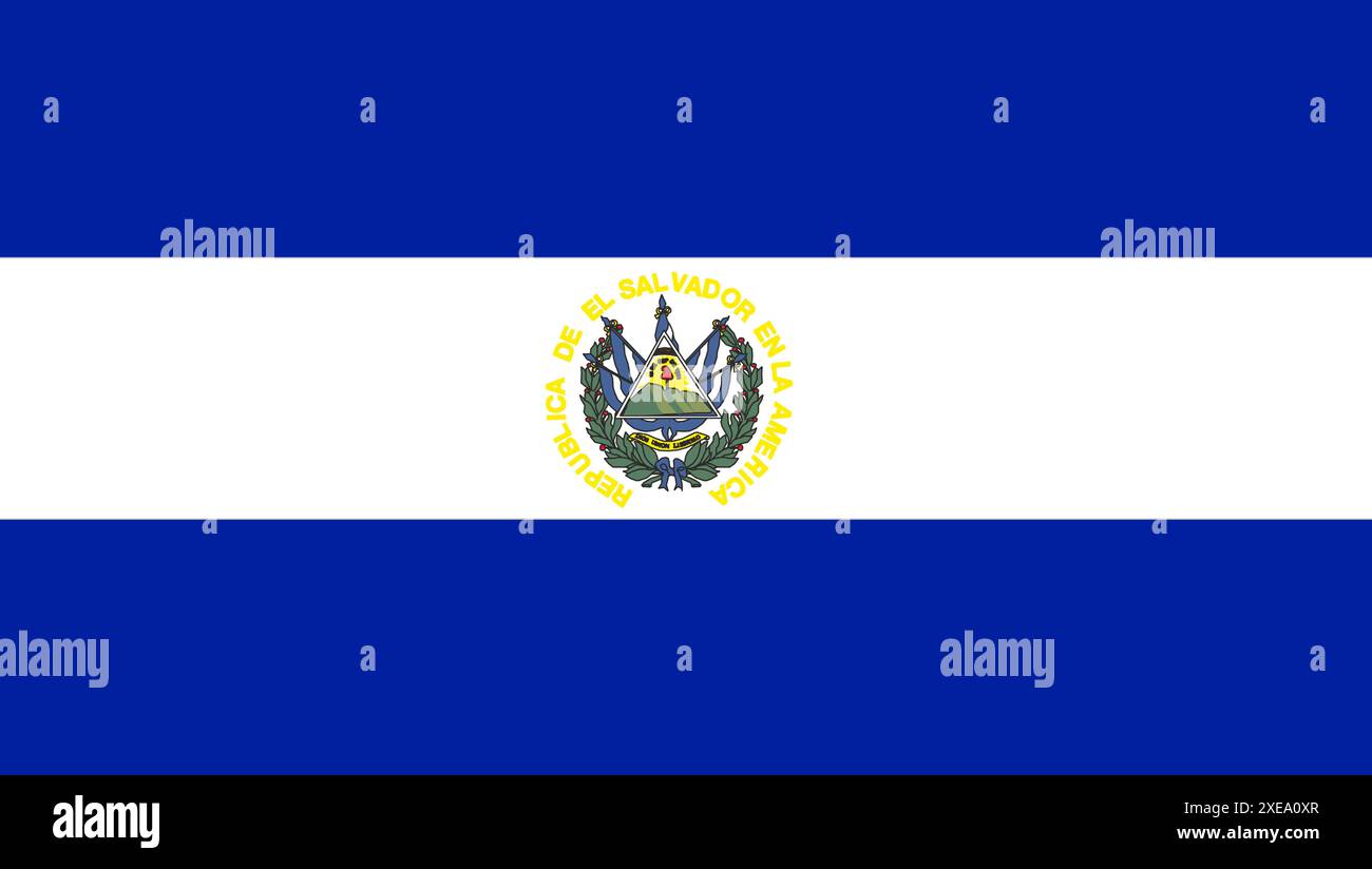 Flag of El Salvador. Salvadoran flag. National symbol. Republic of El ...