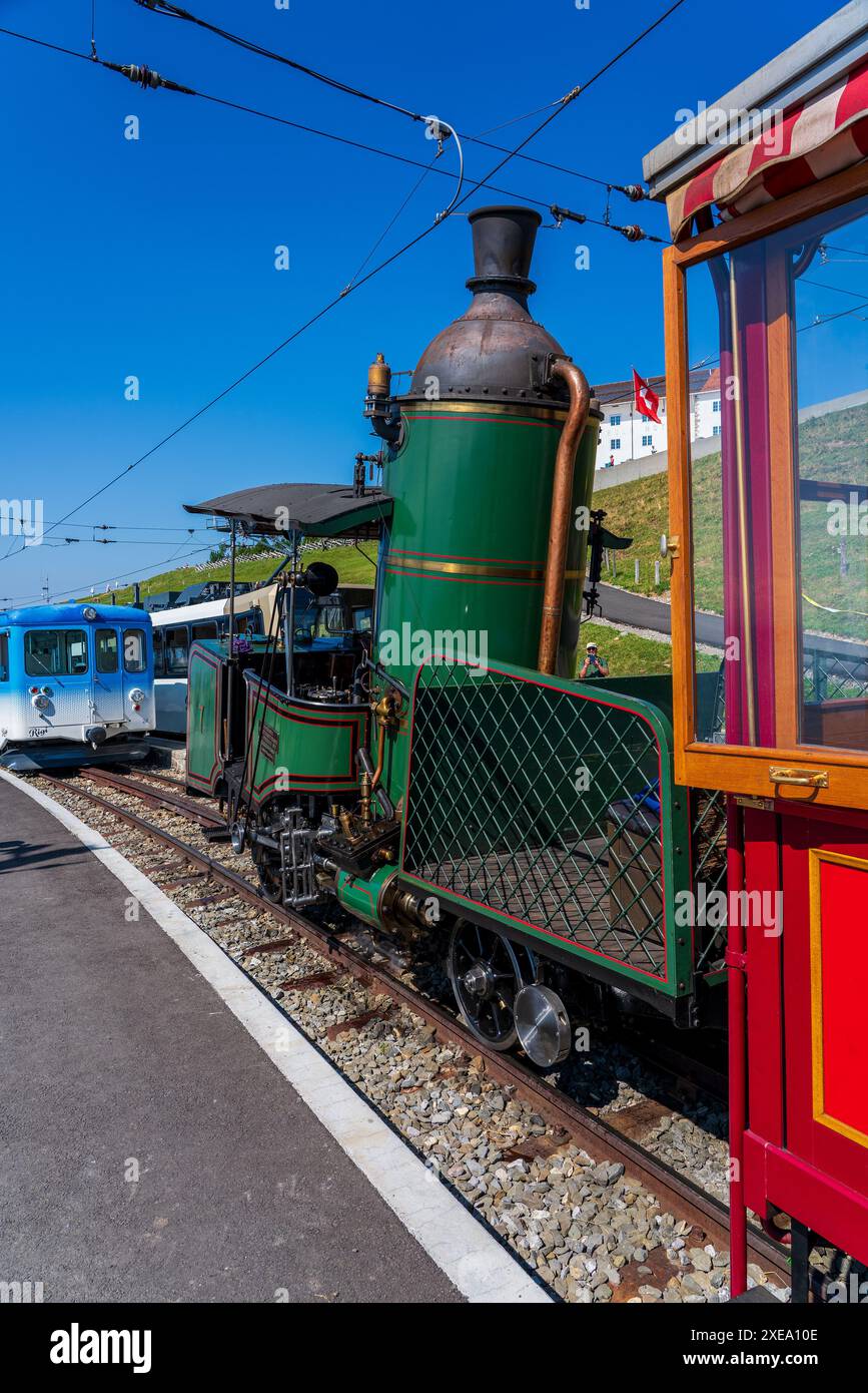 The legendary locomotive No.7, built in 1873 in Goldau, Switzerland ...