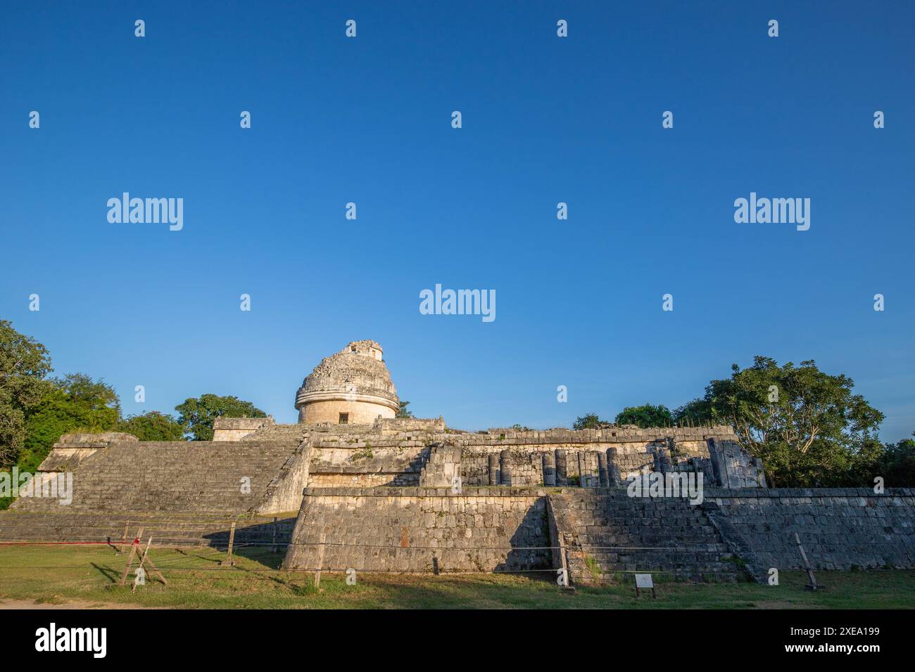 Chichen Itza archaeological site, Mayan observatory with a spiral ...