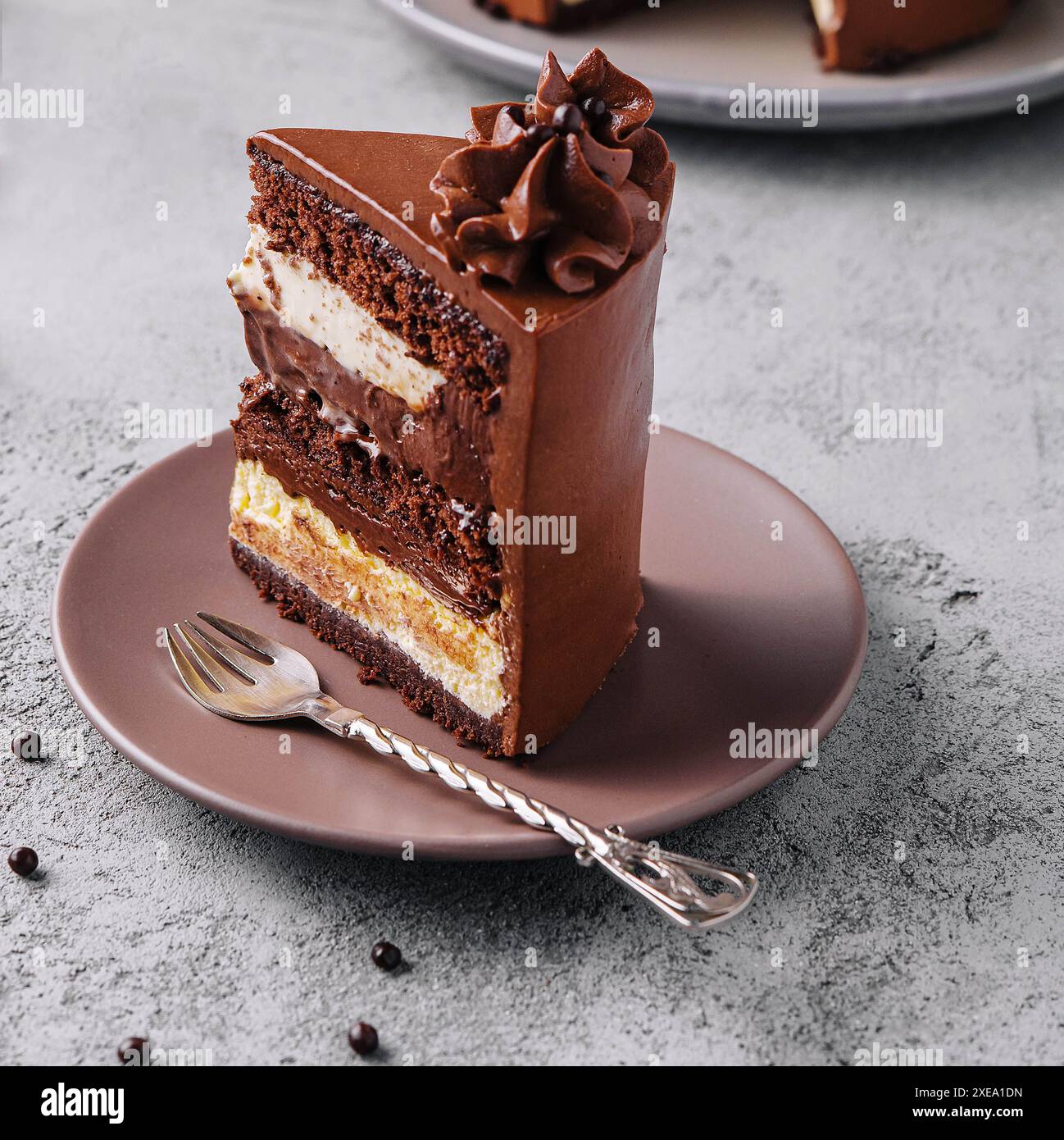 Slice tasty homemade cake hi-res stock photography and images - Alamy