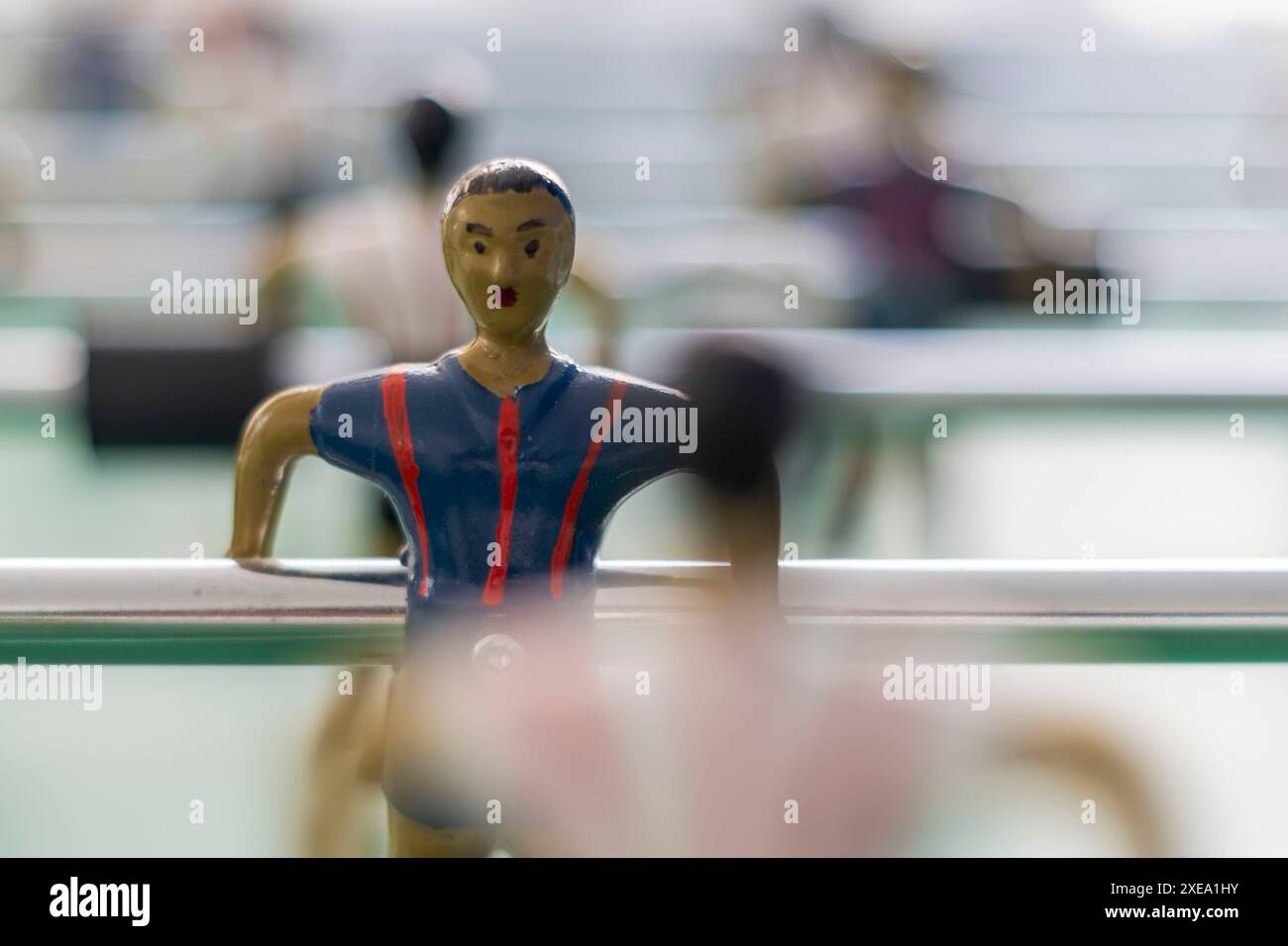 Foosball metal players Stock Photo - Alamy