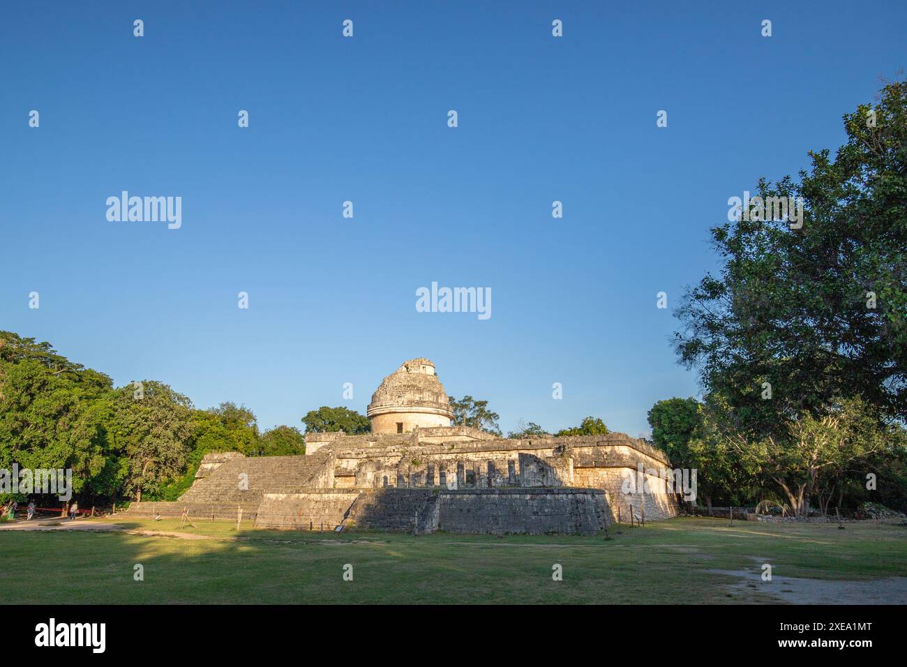 Chichen Itza archaeological site, Mayan observatory with a spiral ...