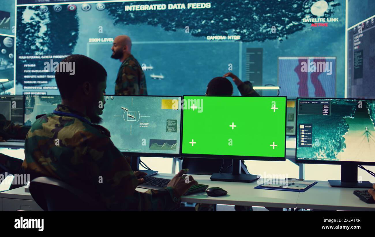 National security agency monitors hi-res stock photography and images ...