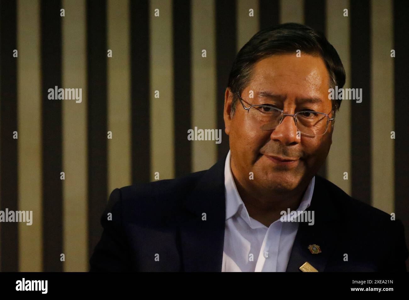 President Luis Arce of Bolivia portrait at the Mercosur Summit - Rio de ...