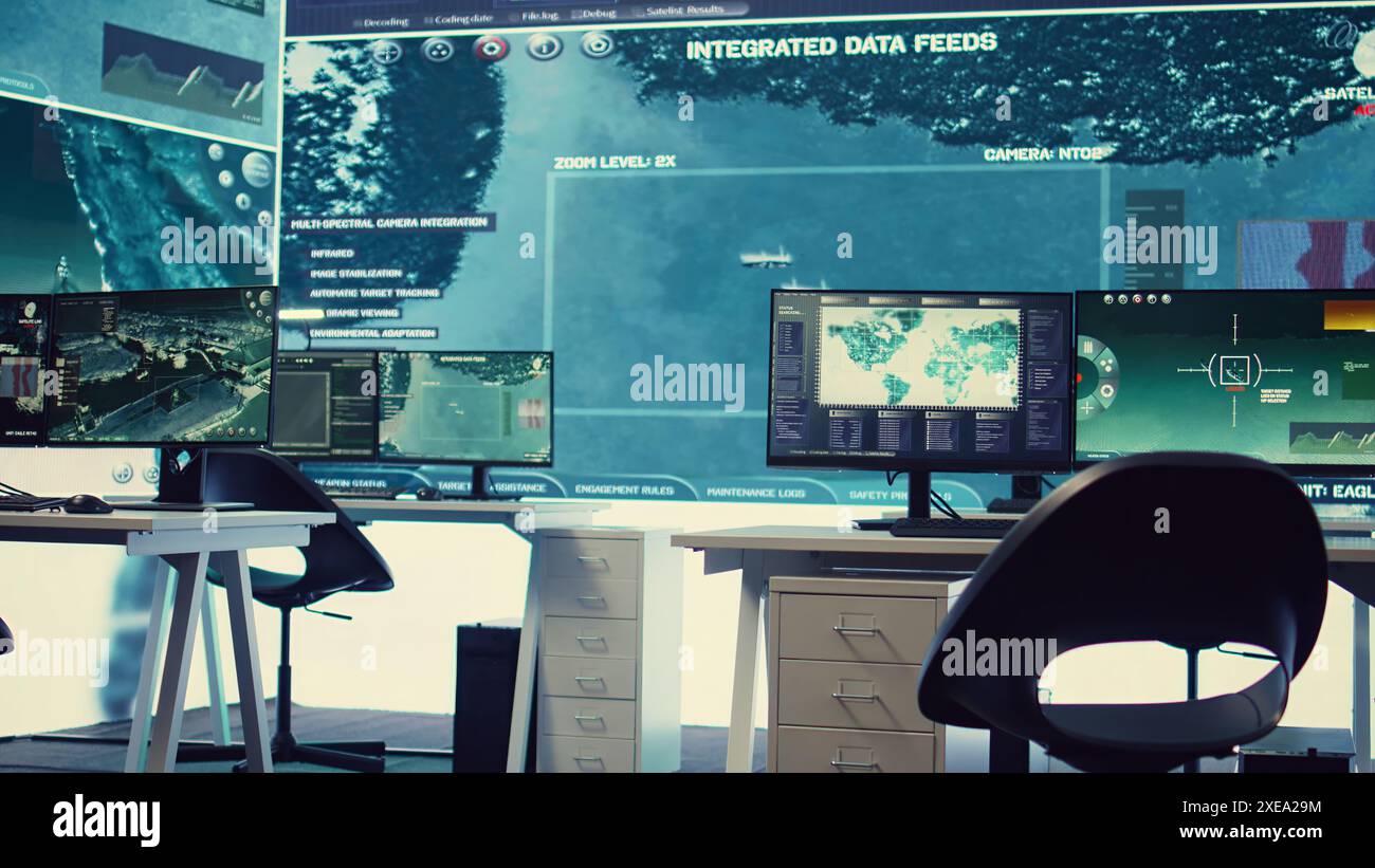 Empty national secret service operation room used to follow safety ...