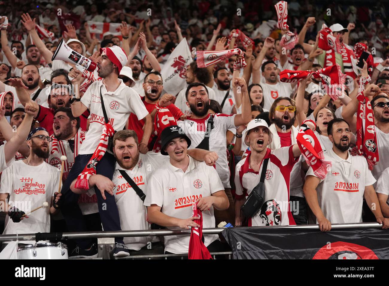 Georgia fans celebrates their side’s victory in the UEFA Euro 2024 ...