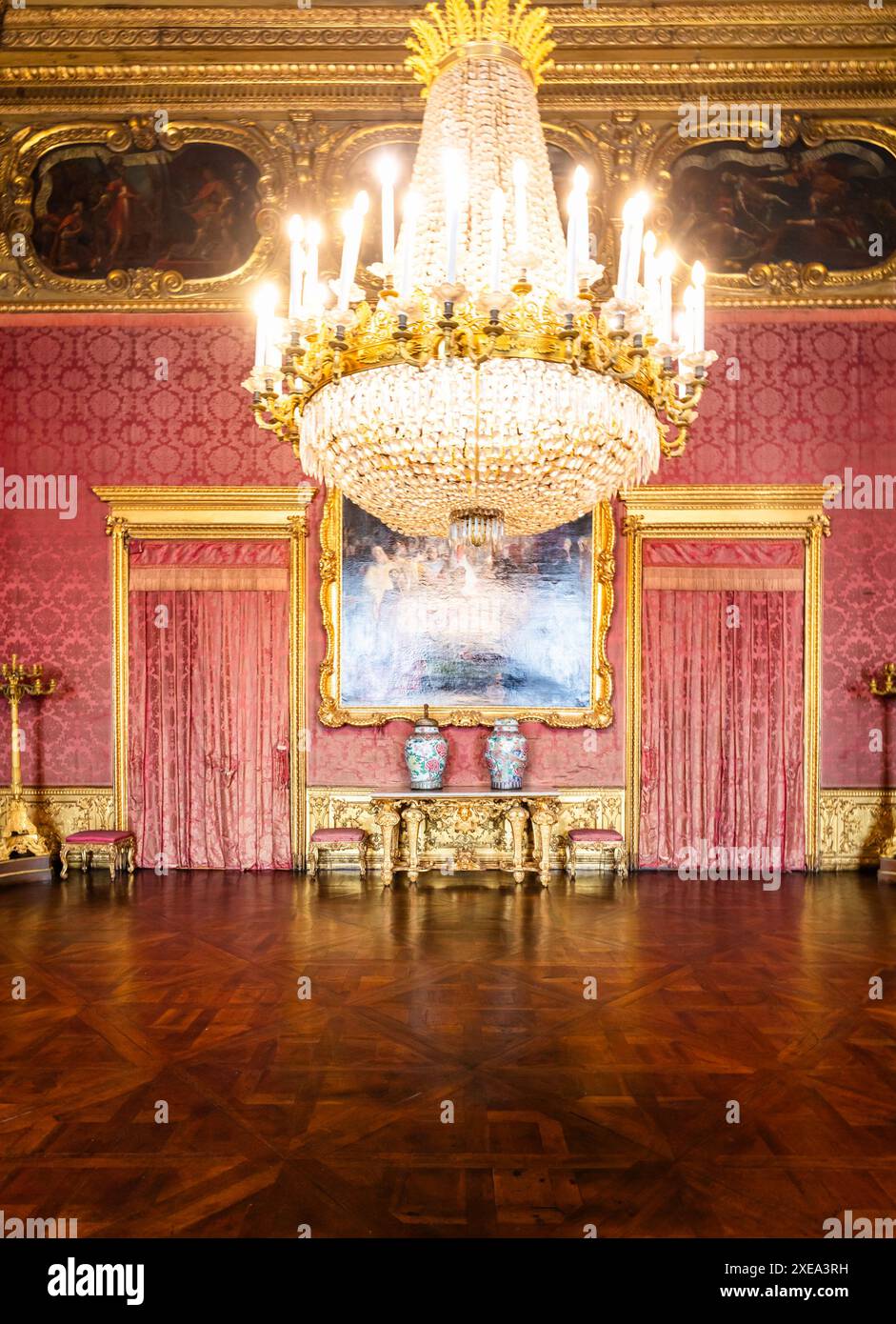 Turin, Italy - Royal Palace interior, luxury baroque building ...