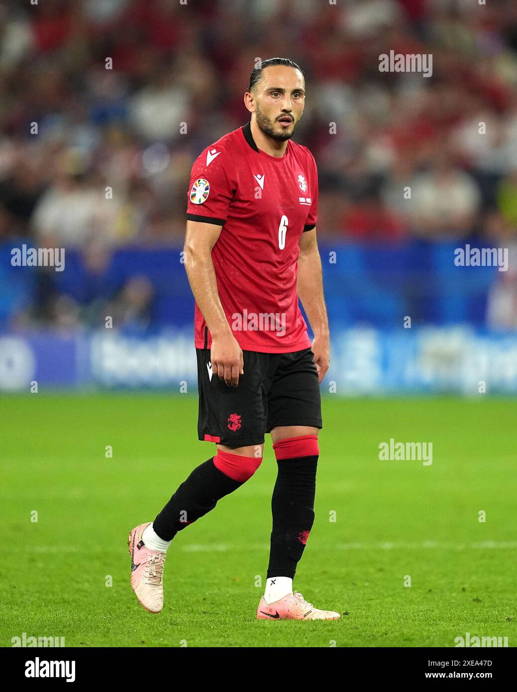 Georgia's Giorgi Kochorashvili during the UEFA Euro 2024 Group F match ...