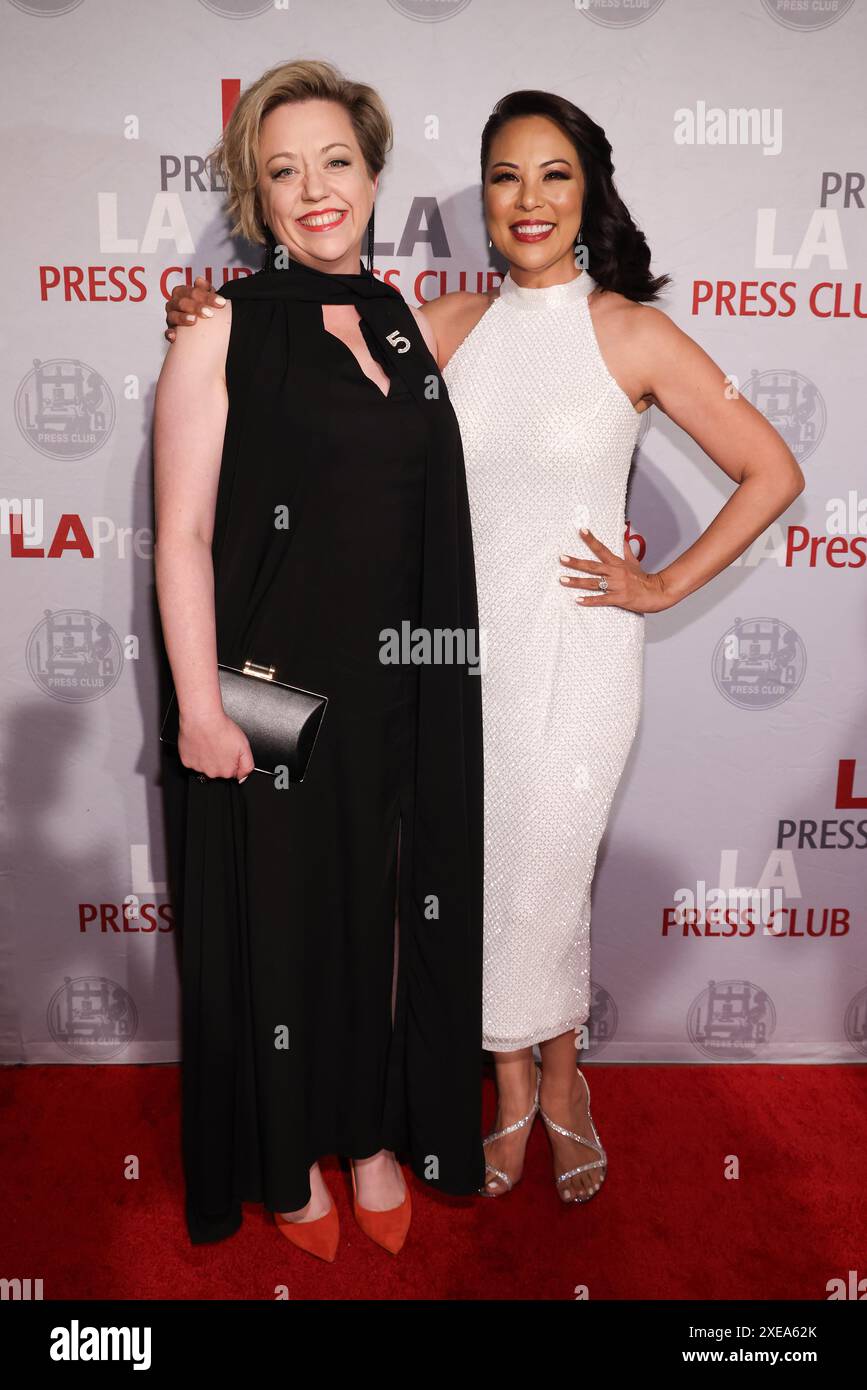 Los Angeles, California, USA. 23rd June, 2024. KTLA news team members ...