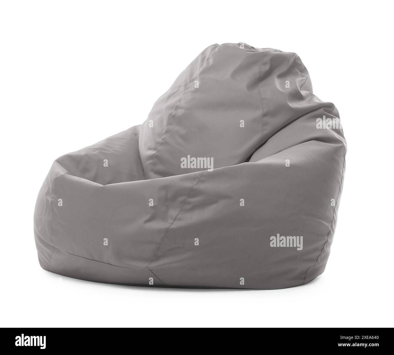 One grey bean bag chair isolated on white Stock Photo - Alamy