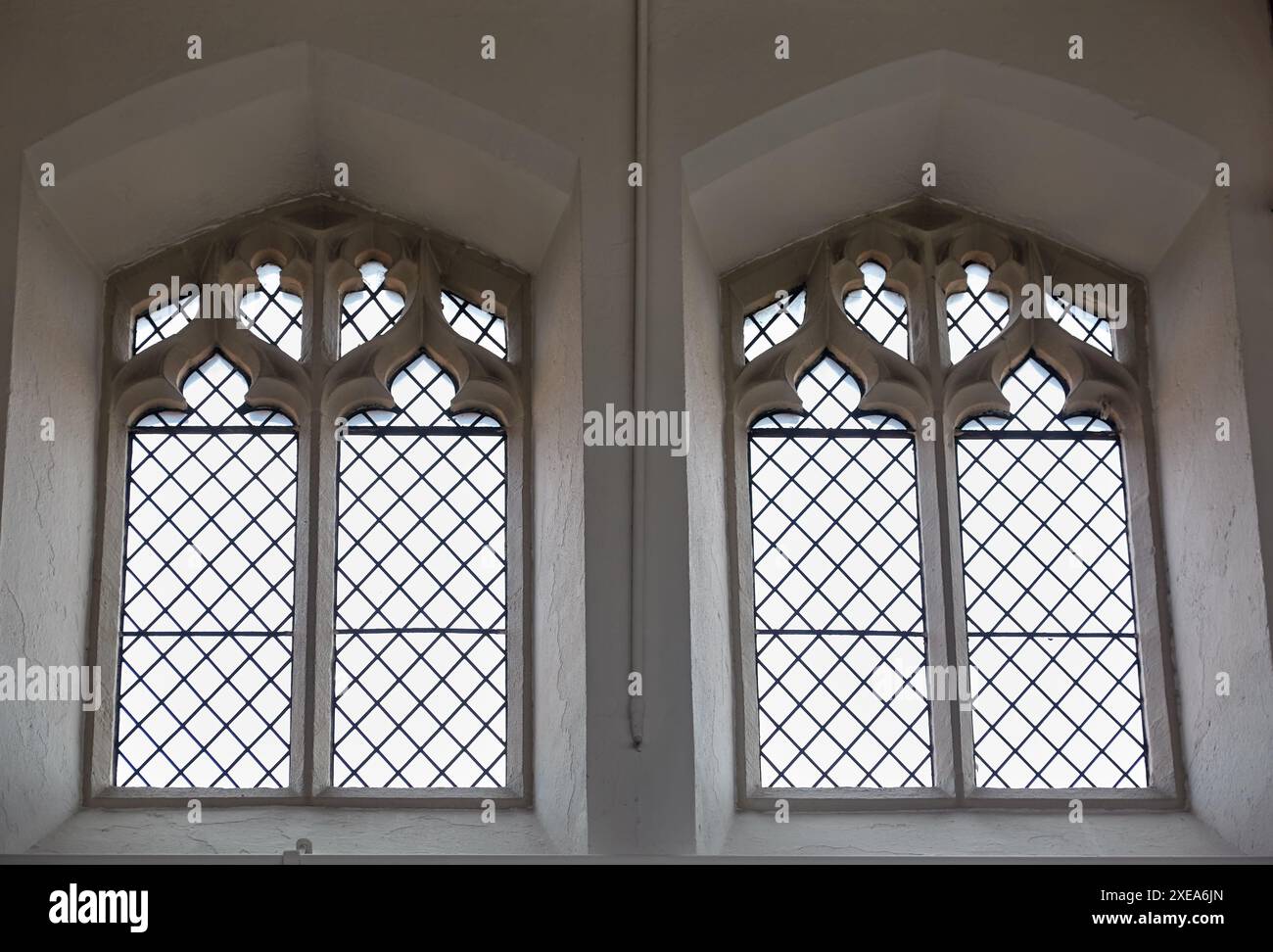 The Gothic windows of the St Matthew's Church. Sheffield. South ...