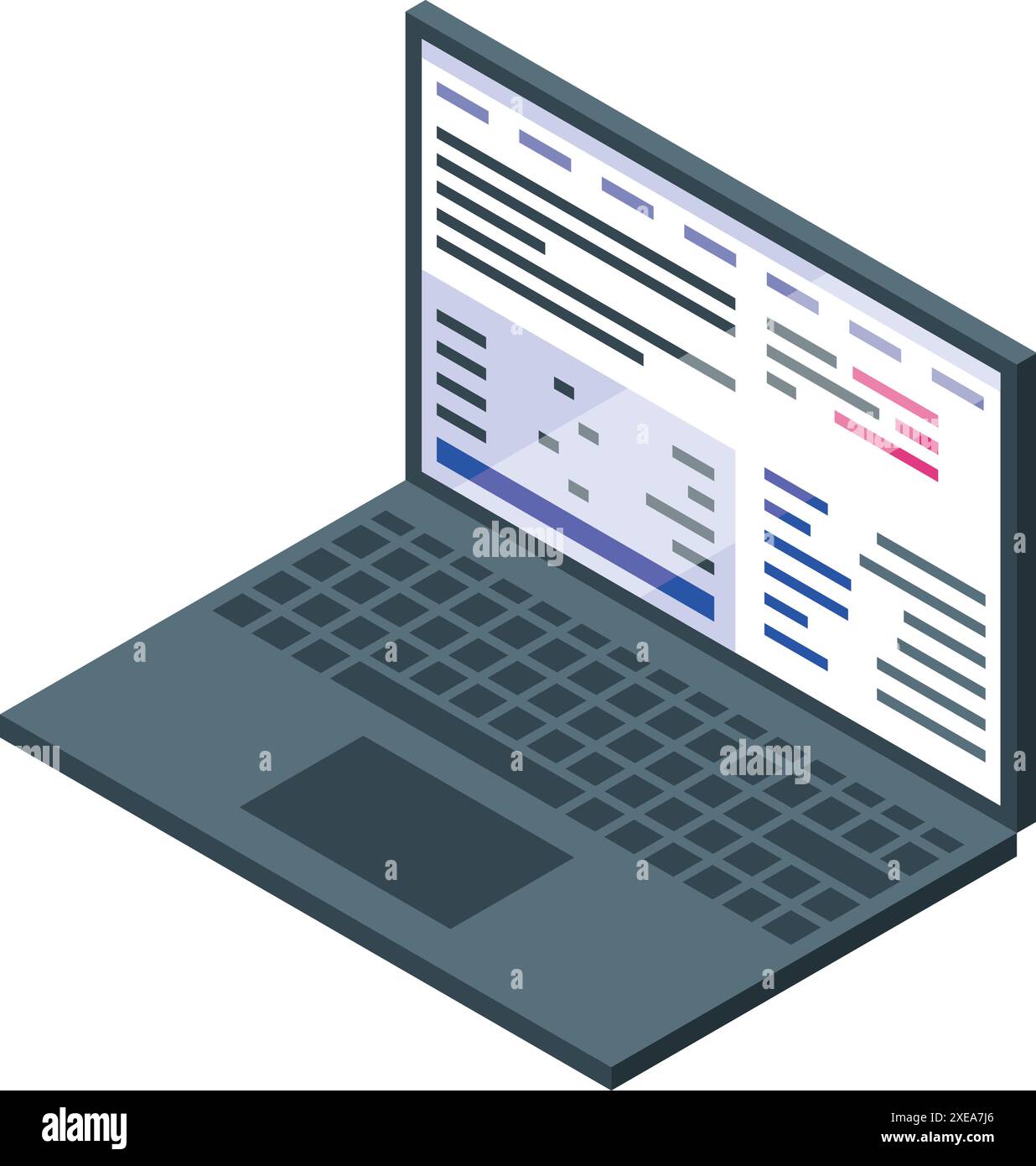 Open laptop displaying lines of programming code on its screen for ...