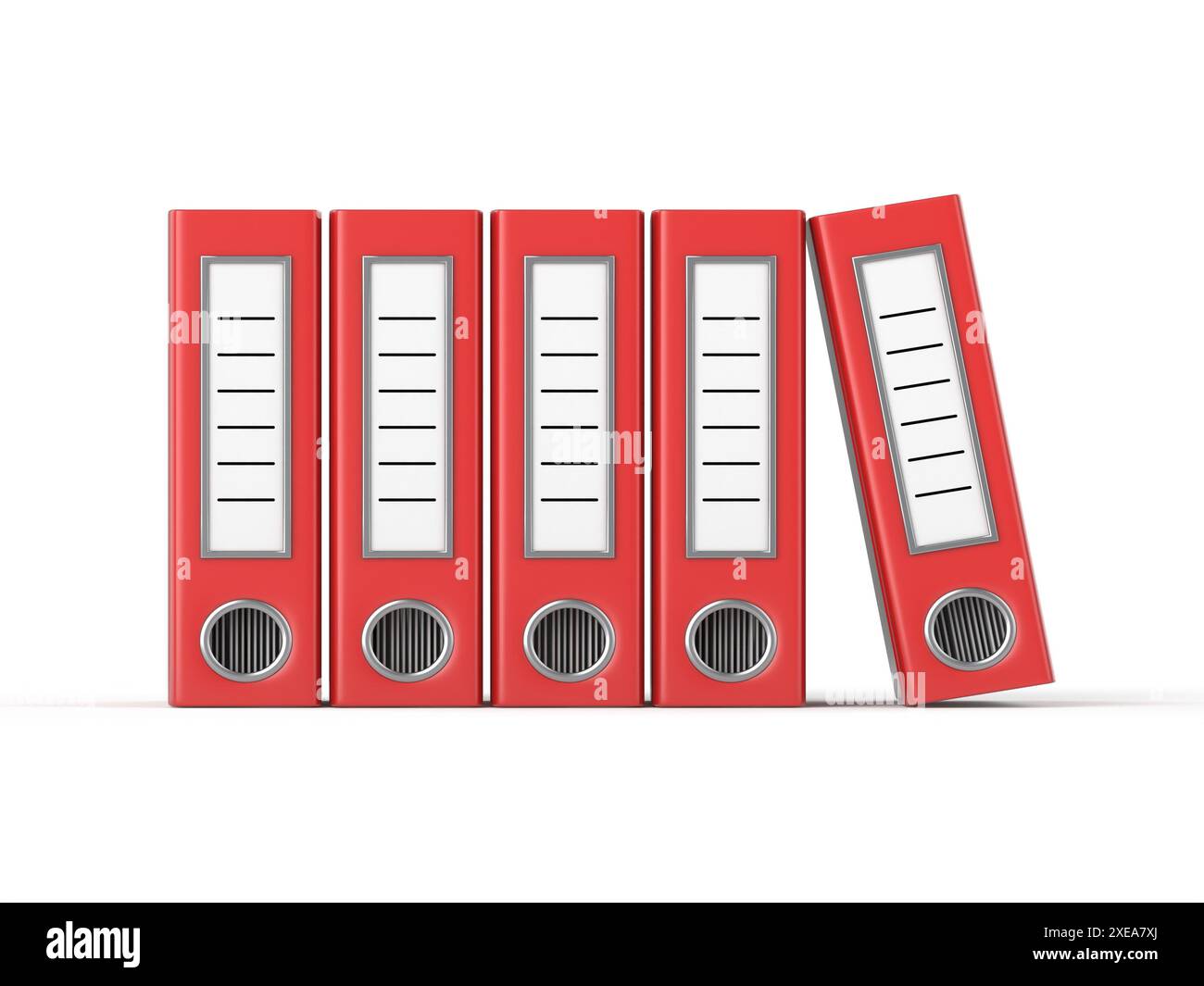 Red office folders 3D Stock Photo - Alamy