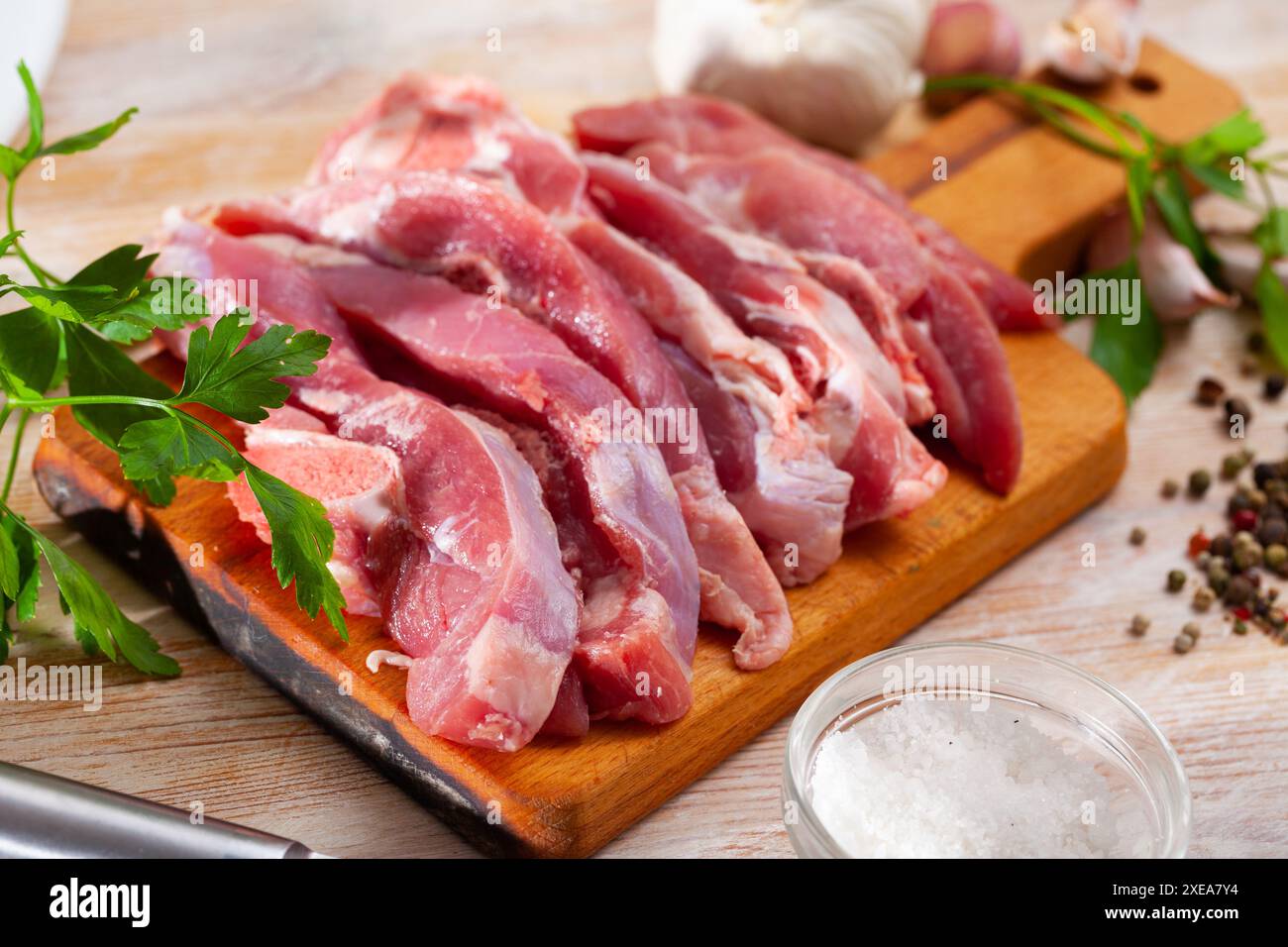 Turkey thigh sliced hi-res stock photography and images - Alamy