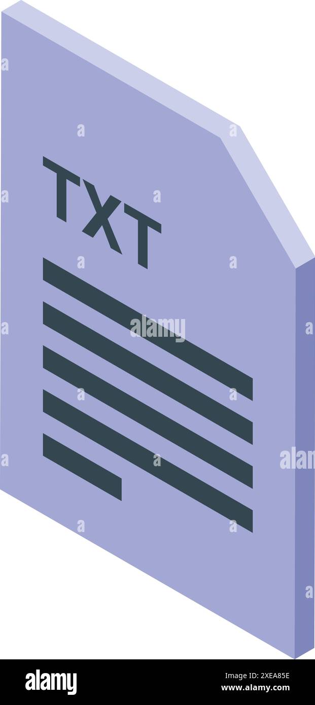 Icon depicting a digital document with the txt file extension, commonly ...