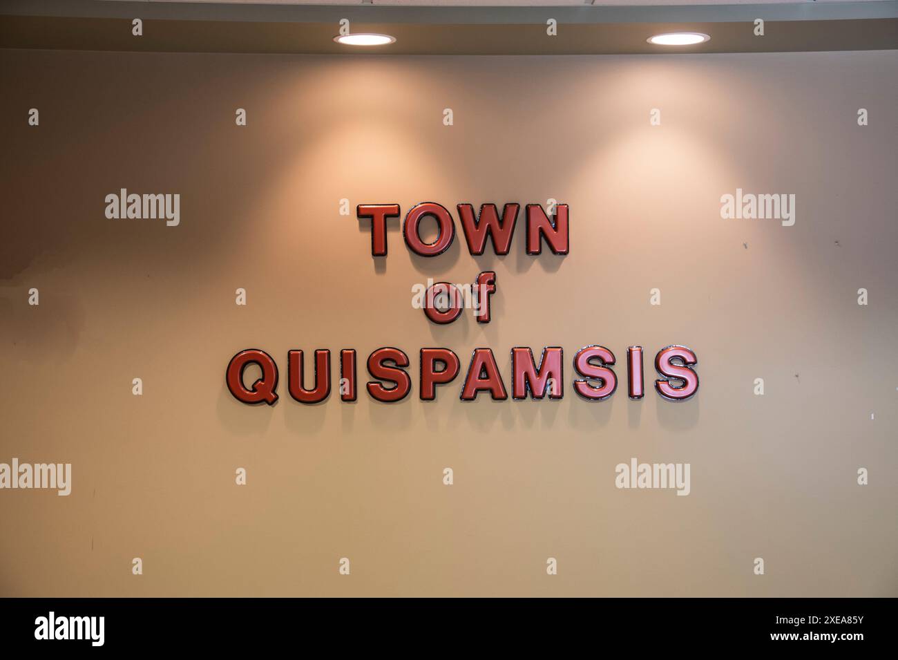 Town of Quispamsis at the reception area inside the town hall on ...