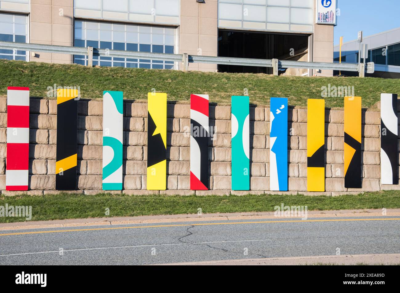 Colorful abstract panels mural on McDonald Street in Saint John, New ...