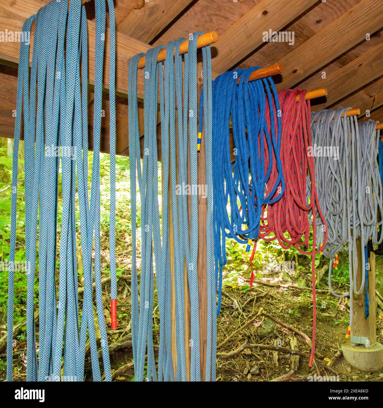 The climbing hut where climbing gear is stored and dried at North ...