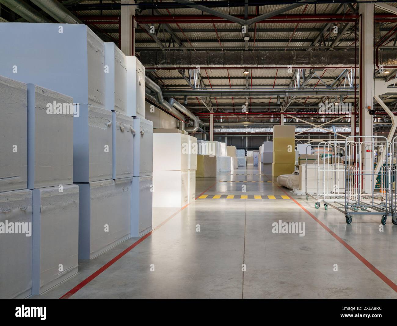 Blocks of foam rubber in warehouse Stock Photo - Alamy