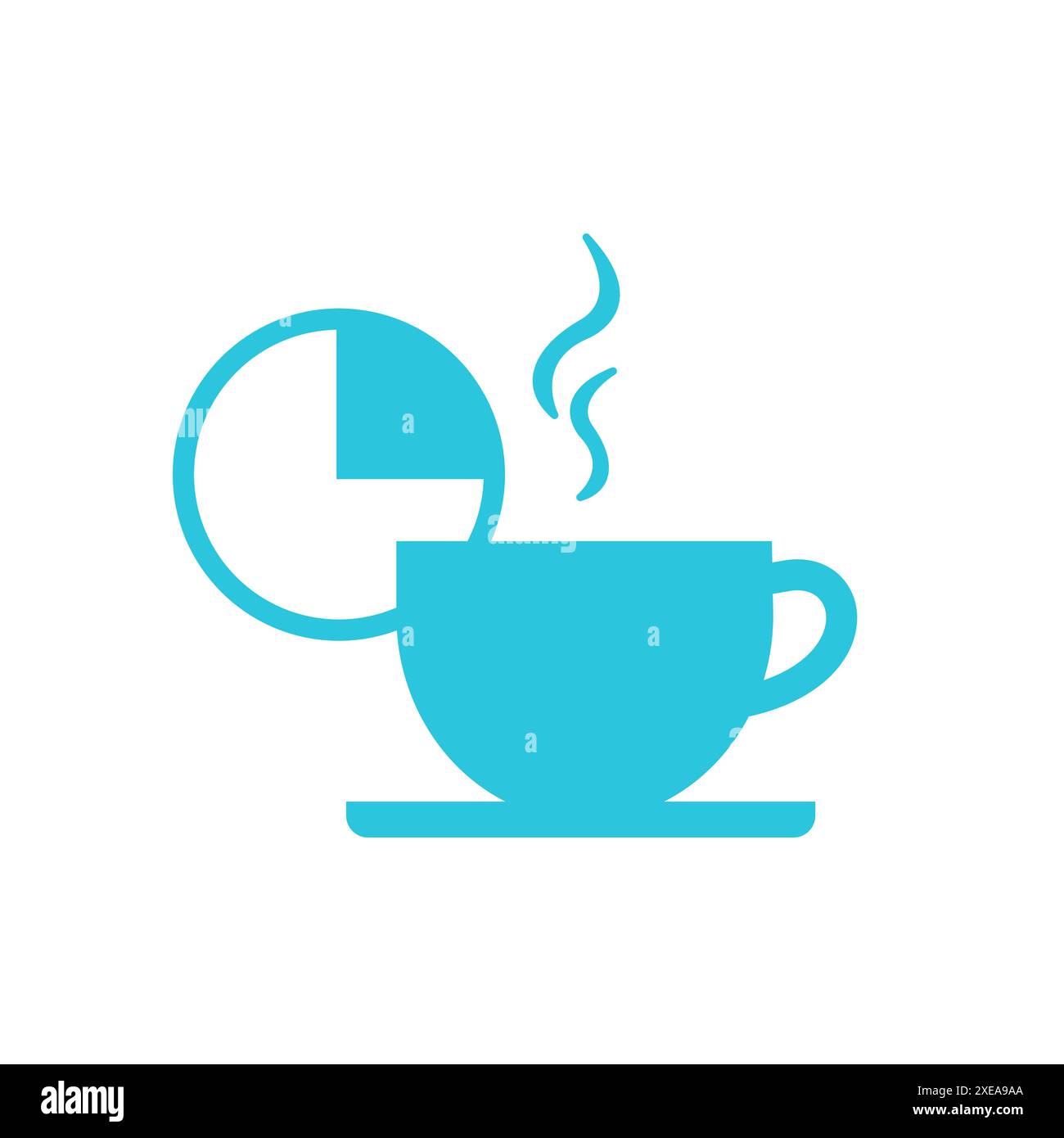 Coffee break icon. Isolated on white background. From blue icon set ...