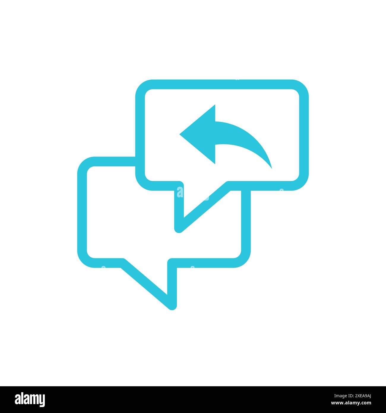 Respond icon. Isolated on white background. From blue icon set Stock ...