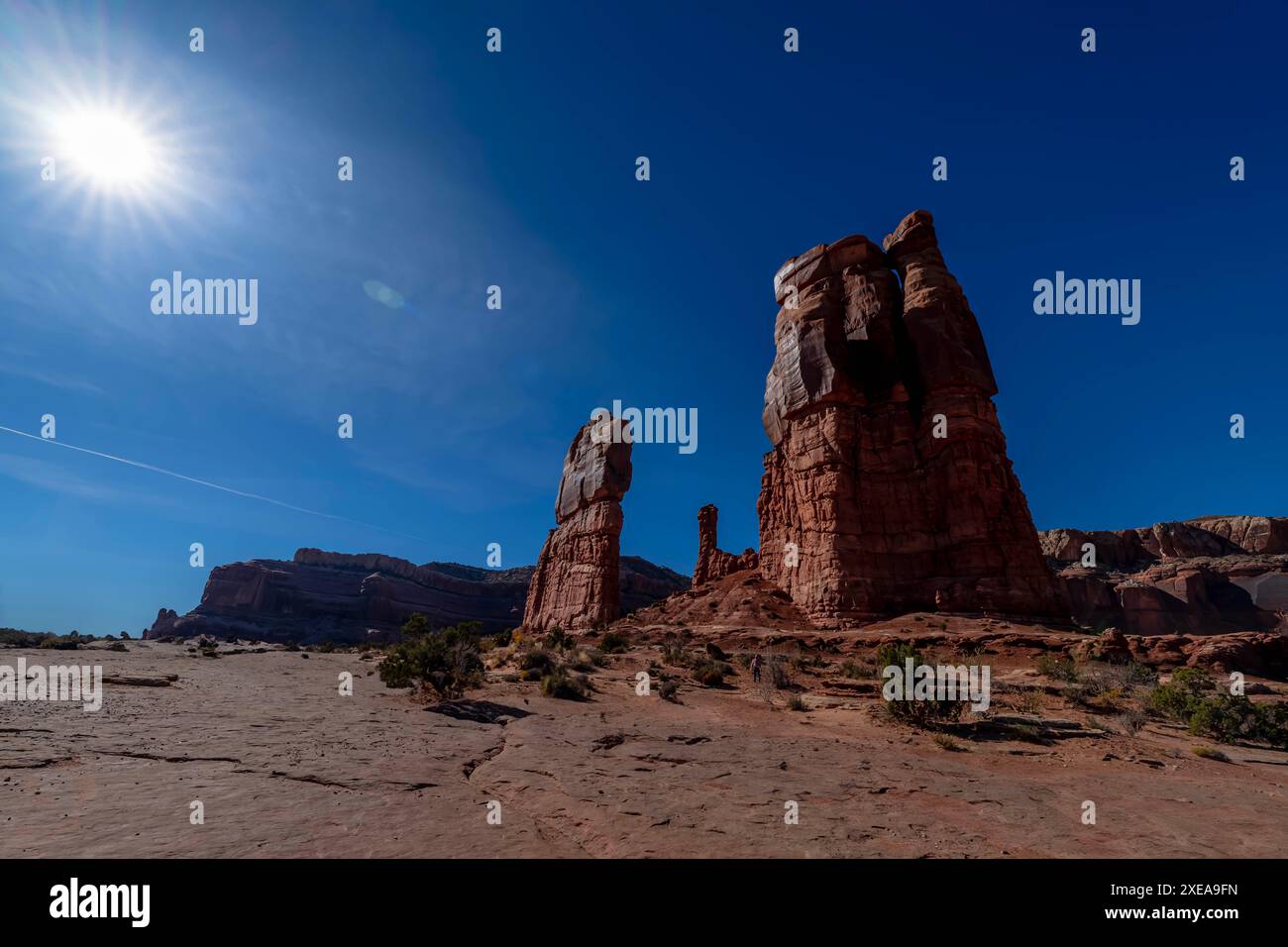Aerial View Of Rock Formations In The American Southwest Stock Photo ...