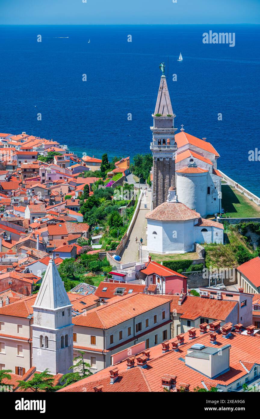 Saint George Dom in Piran Stock Photo - Alamy