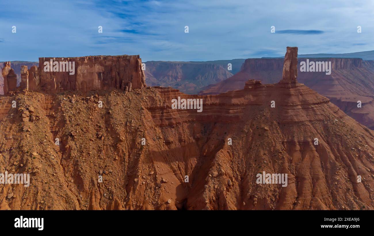 Aerial View Of Rock Formations In The American Southwest Stock Photo ...