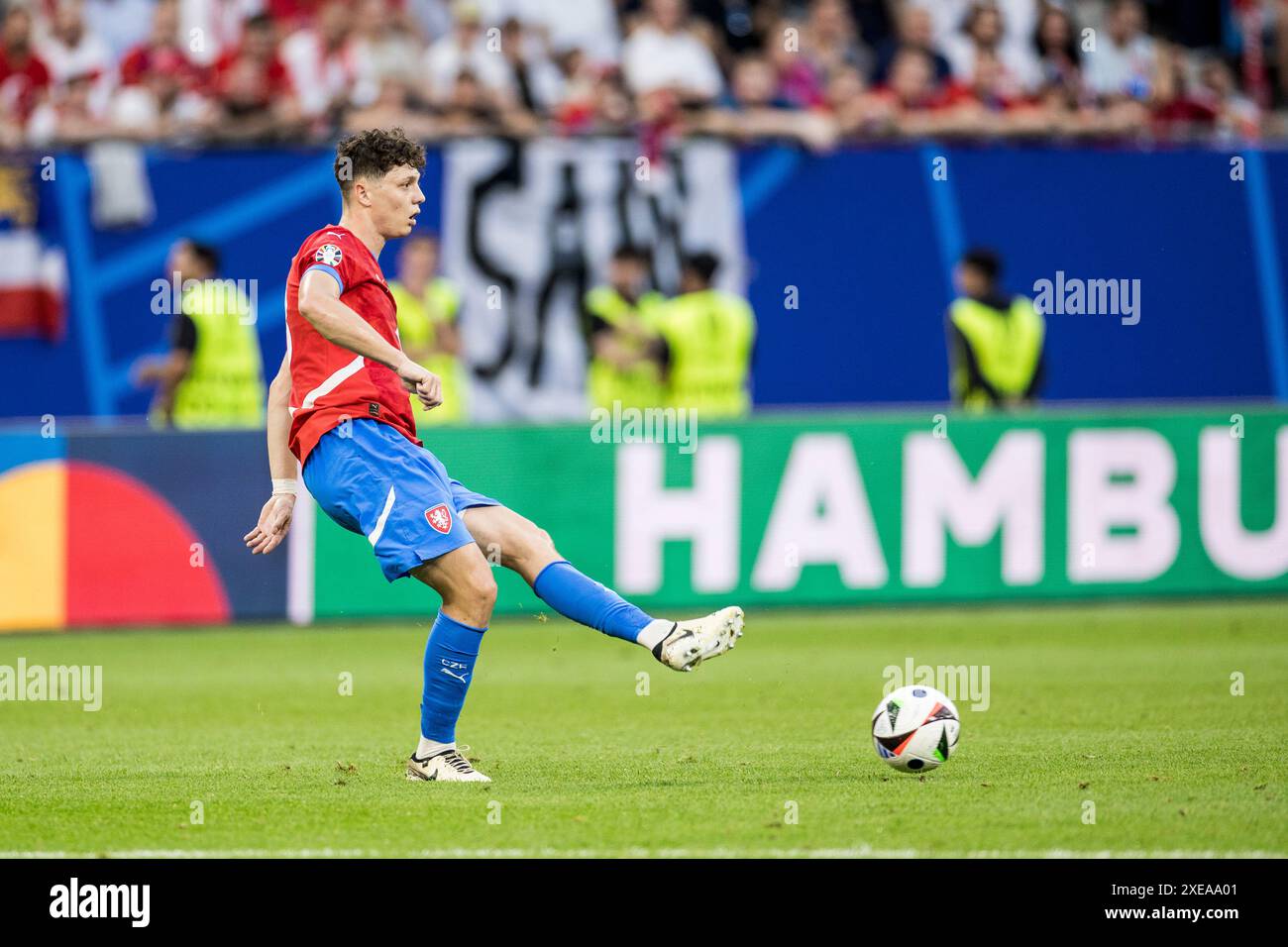 Hamburg, Germany. 26th June, 2024. Ladislav Krejci (18) of Czechia seen ...