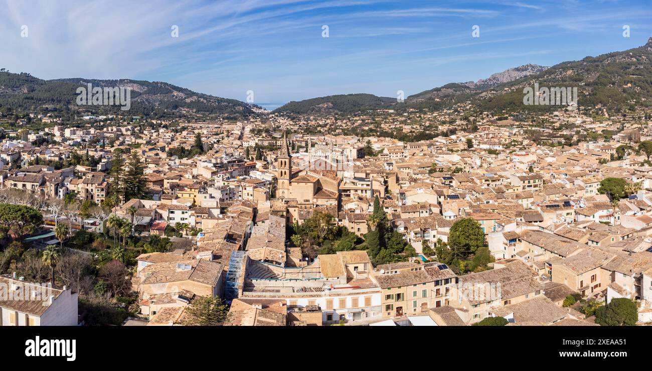 Aerial view above typical village hi-res stock photography and images ...