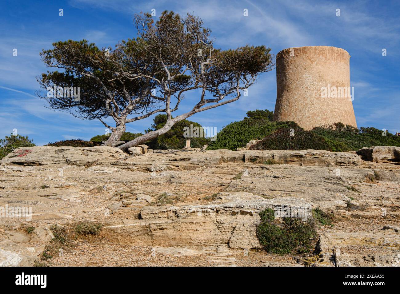 Cala Pi tower Stock Photo - Alamy