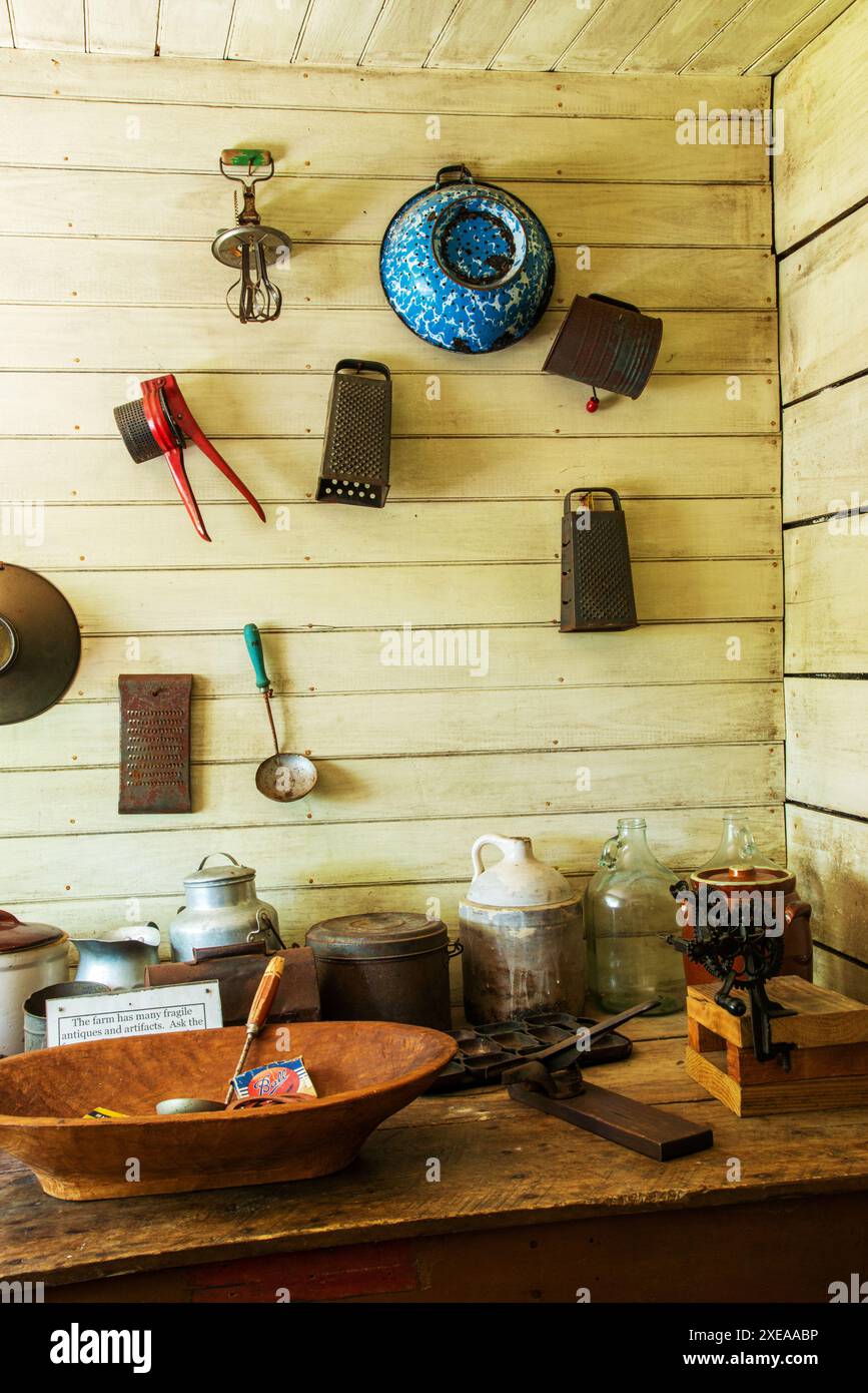 Johnson family homestead kitchen built in 1852. Blue Ridge Mountains ...