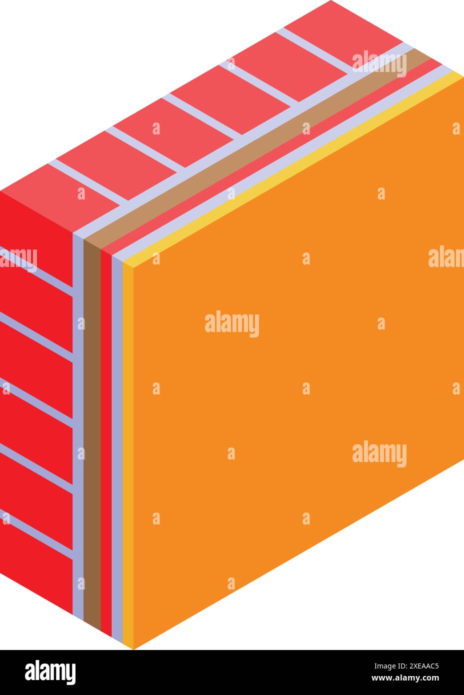 Isometric building thermal insulation material representing energy ...