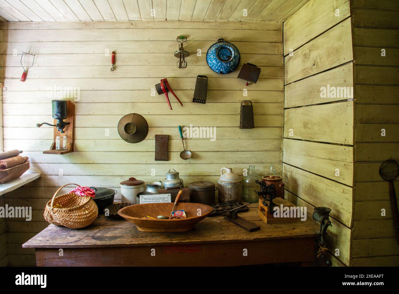 Johnson family homestead kitchen built in 1852. Blue Ridge Mountains ...