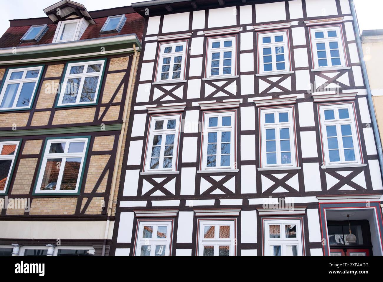 fragments old house, medieval building 13th century in European city ...